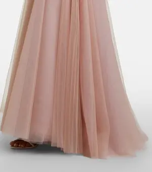 Costarellos Evanna Embellished Tulle Gown