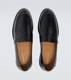 Thom Sweeney Leather Penny Loafers