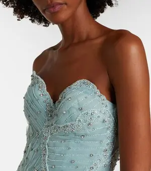 Costarellos Vivienne Embellished Tulle Gown