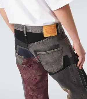 Junya Watanabe X Levi's® Patchwork Wide-leg Jeans - Blue