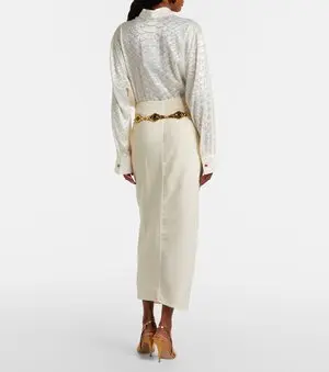 Roberto Cavalli Pleated Midi Skirt