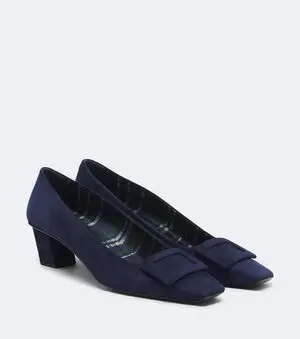 ROGER VIVIER Belle Vivier Suede Pumps - Blue