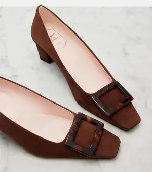 ROGER VIVIER Belle Vivier Suede Pumps