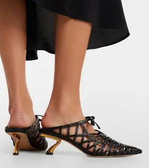 FERRAGAMO Cirry Leather Mules