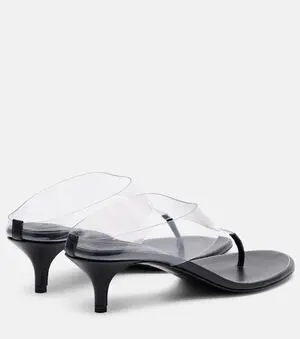 Magda Butrym Leather And Pvc Thong Sandals - Transparent