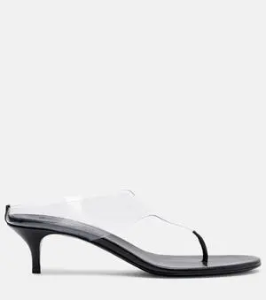 Magda Butrym Leather And Pvc Thong Sandals - Transparent