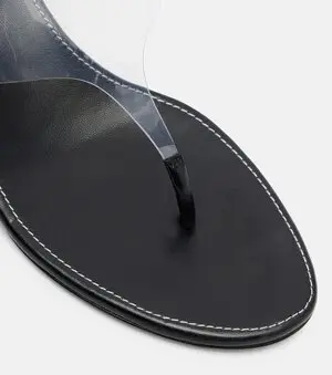 Magda Butrym Leather And Pvc Thong Sandals - Transparent
