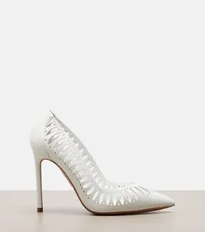 AQUAZZURA Gisele Perforated Leather Pumps