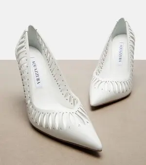 AQUAZZURA Gisele Perforated Leather Pumps
