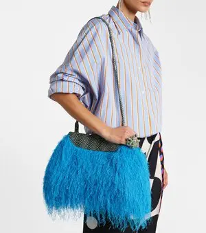 Dries Van Noten Leather-trimmed Crossbody Bag