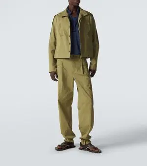 KIKO KOSTADINOV Egreta Striped Cotton-blend Jacket