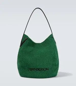 JW Anderson Bulb Small Beaded Bucket Bag - Green