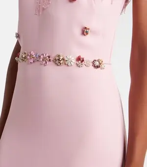 Costarellos Embellished Crêpe Gown