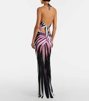 Roberto Cavalli Printed Halterneck Jumpsuit