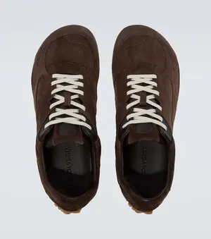 Bottega Veneta Orbit Flash Suede Sneakers - Brown