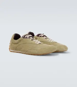 Bottega Veneta Orbit Flash Suede Sneakers - Green