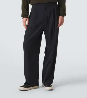 A.PRESSE Wool-blend Wide-leg Pants