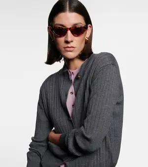 Bottega Veneta Curvy Cat-eye Sunglasses