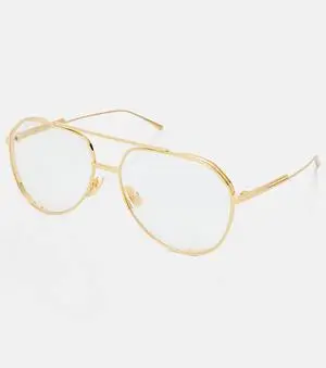 Bottega Veneta Light Ribbon Aviator Glasses - Gold