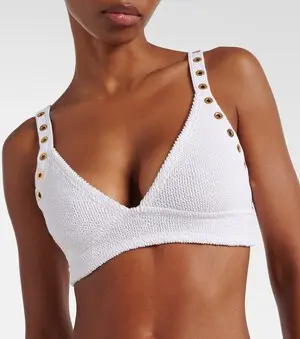 Hunza G Tessa Embellished Bikini - White