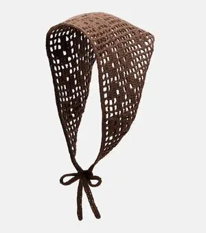 Ruslan Baginskiy Crochet Cotton Scarf - Brown