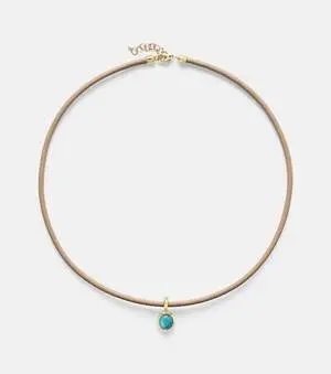 OCTAVIA ELIZABETH 18kt Yellow Pendant Necklace With Turquoise - Gold