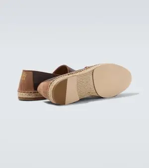 Brunello Cucinelli Leather-trimmed Espadrilles