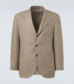Brunello Cucinelli Linen Blazer - Grey