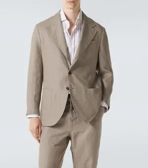 Brunello Cucinelli Linen Blazer - Grey