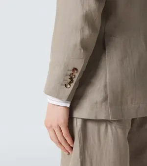 Brunello Cucinelli Linen Blazer - Grey