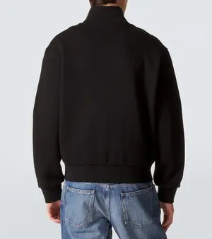 Givenchy Herringbone Cotton-blend Zip-up Sweater