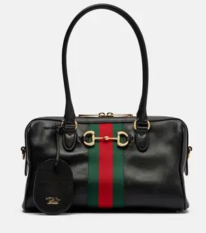 Gucci Medium Leather Shoulder Bag - Black