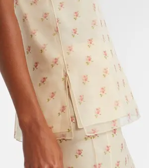 Khaite Timy Floral Silk Organza Camisole - White