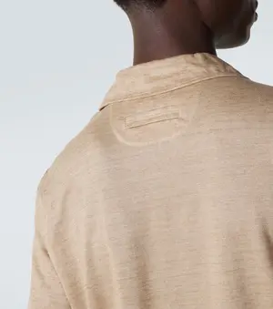 Zegna Linen Polo Shirt - Beige