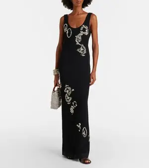 Dries Van Noten Embellished Gown - Black