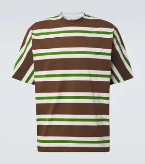 Prada Striped Cotton Jersey T-shirt - Multicoloured