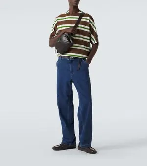 Prada Striped Cotton Jersey T-shirt - Multicoloured