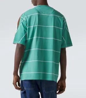 Prada Striped Cotton Jersey T-shirt - Multicoloured