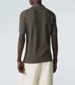 Zegna Knitted Cotton Polo Shirt