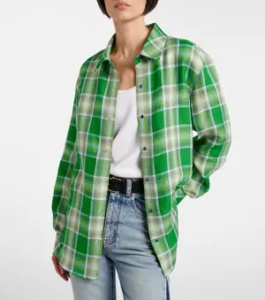 GOD'S TRUE CASHMERE Harbor Linen Shirt With Lapis Lazuli
