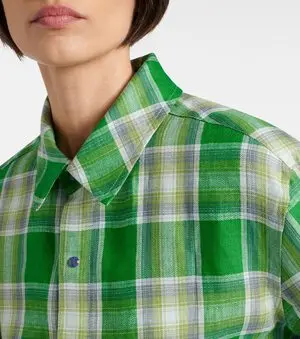 GOD'S TRUE CASHMERE Harbor Linen Shirt With Lapis Lazuli