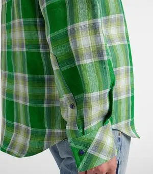 GOD'S TRUE CASHMERE Harbor Linen Shirt With Lapis Lazuli