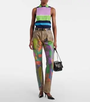 Versace Printed Straight Jeans - Multicoloured