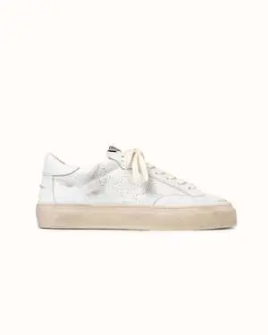 DUKE + DEXTER Plus Court Distressed Sneakers - White Distressed