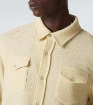 GOD'S TRUE CASHMERE Cashmere Shirt With Moonstone