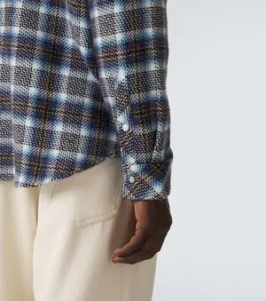 GOD'S TRUE CASHMERE Lightning Storm Cashmere Shirt With Moonstone - Blue