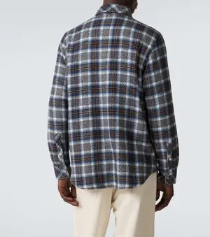 GOD'S TRUE CASHMERE Lightning Storm Cashmere Shirt With Moonstone - Blue