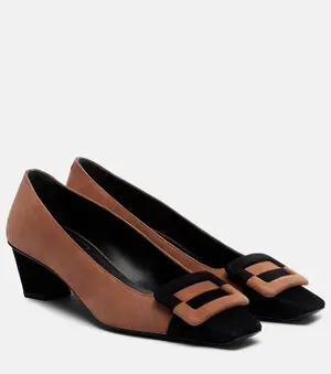 ROGER VIVIER Belle Vivier Suede Pumps