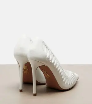 AQUAZZURA Gisele Perforated Leather Pumps