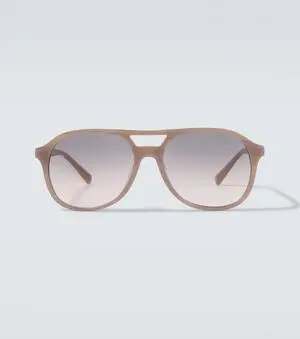 Brunello Cucinelli Aviator Sunglasses - Brown